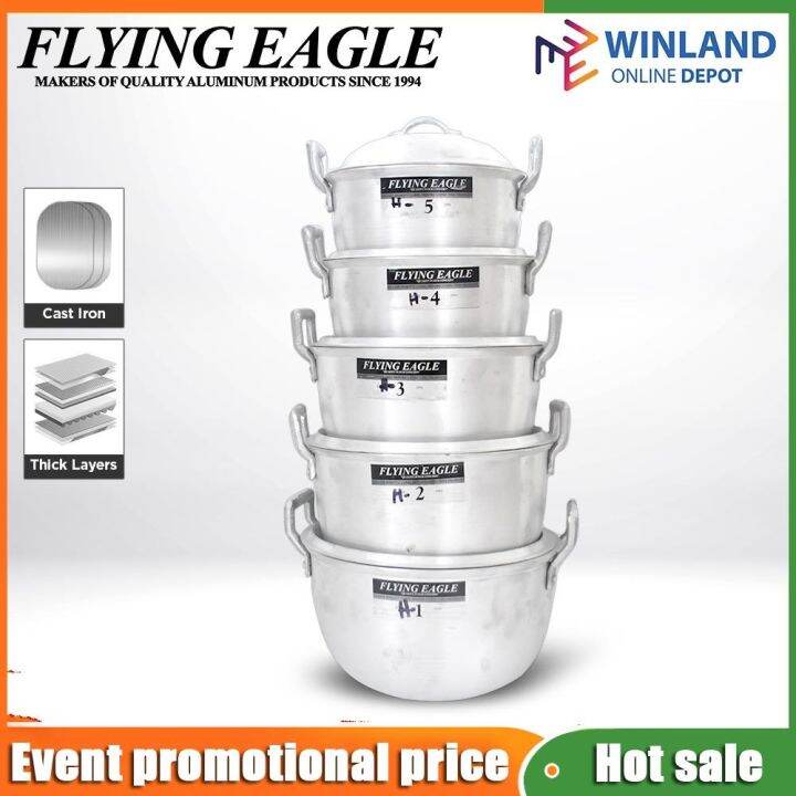 FLYING EAGLE by Winland Cookware Thick Aluminum Kaldero Double Handle ...