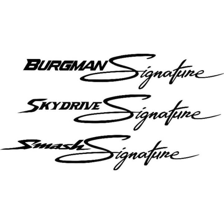SUZUKI BURGMAN SKYDRIVE SMASH SIGNATURE STICKER | Lazada PH