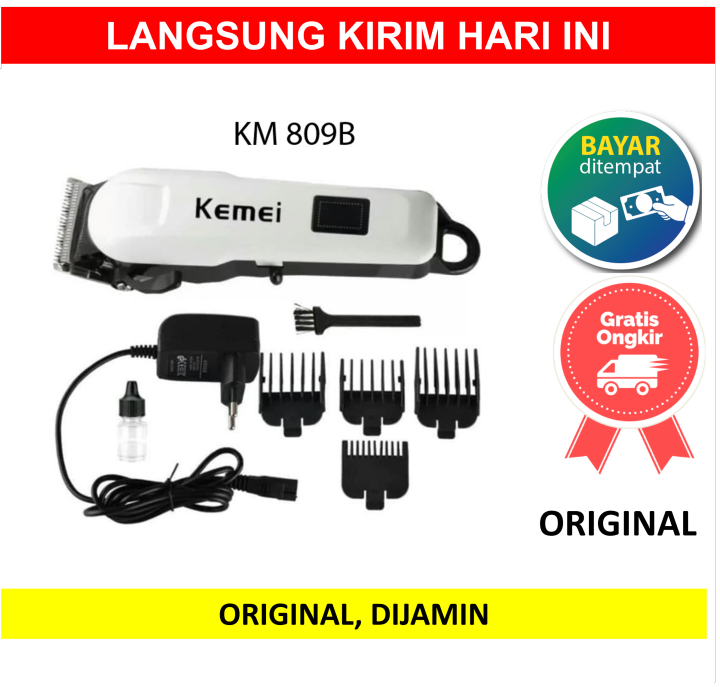 Alat Mesin Pangkas Potong Cukur Rambut Kemei KM-809B KM 809B KM809B ...