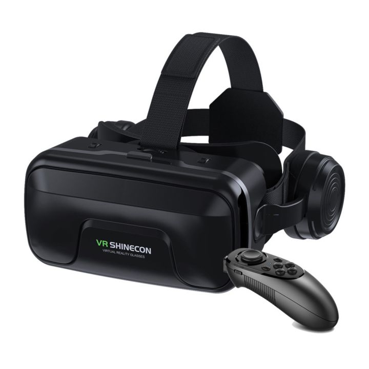 VR SHINECON แว่น VR G04EA พร้อมหูฟัง3D หมวกกันน็อคสำหรับเล่นเกมเสมือน ...