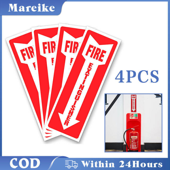 4Pcs Fire Extinguisher Signage Sticker Laminated Signage 12 X 4 Inch ...