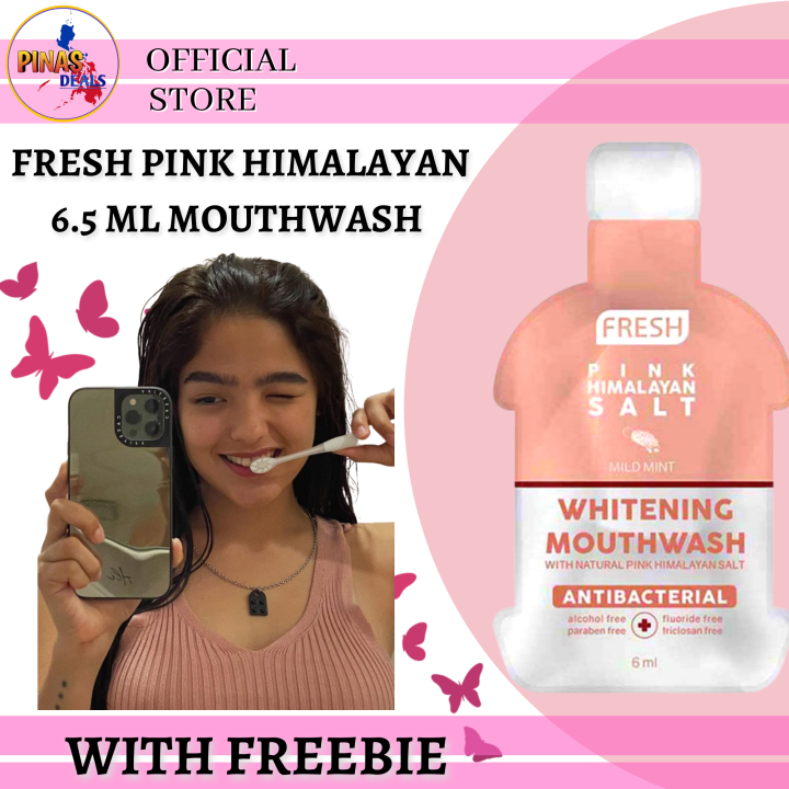 [FREE SHIPPING] FRESH PINK HIMALAYAN SALT WHITENING MOUTHWASH 6ML FOR ...