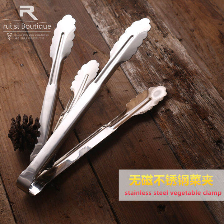 Stainless Steel Food Clip Cold Dish Clip Steak Tong BBQ Clamp Baking ...