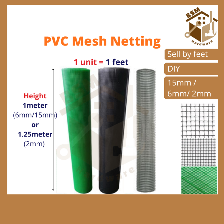 BSM [Sell by feet] PVC Mesh Wire Netting Wire Mesh Net Mosquito Insect ...