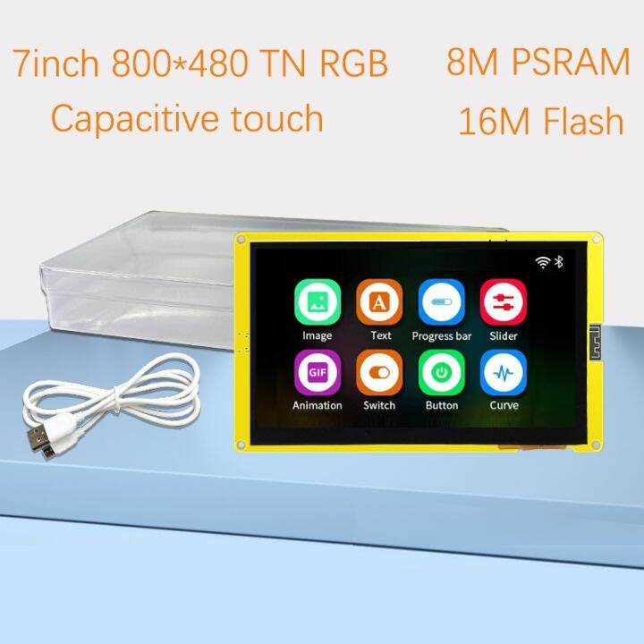 ESP32 HMI 8M PSRAM 16M Flash LVGL WIFI amp;Bluetooth 7 quot; 800x480 Display 7.0 inch TFT Module ...