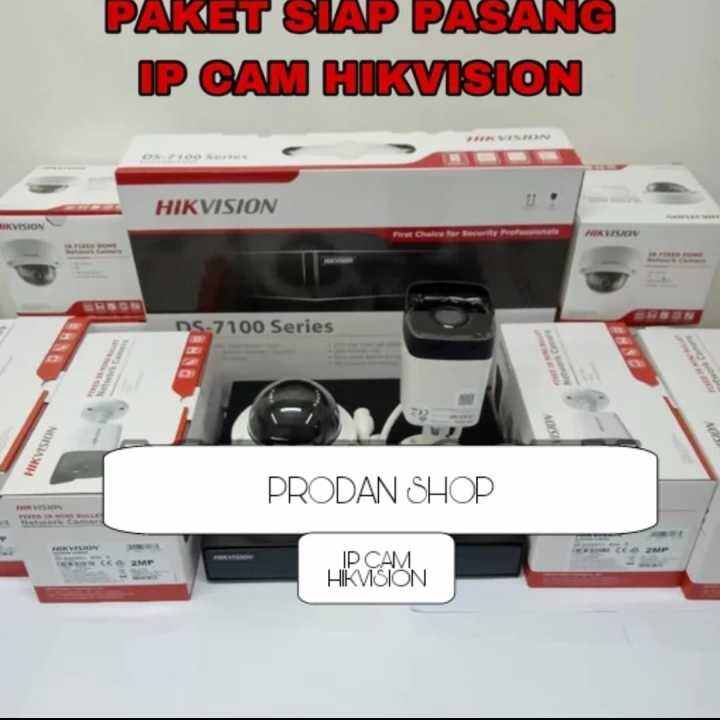 PAKET CAMERA CCTV IP CAM HIKVISION 2 CAMERA 2MP IPCAM IPC 4CH 4CHANNEL ...