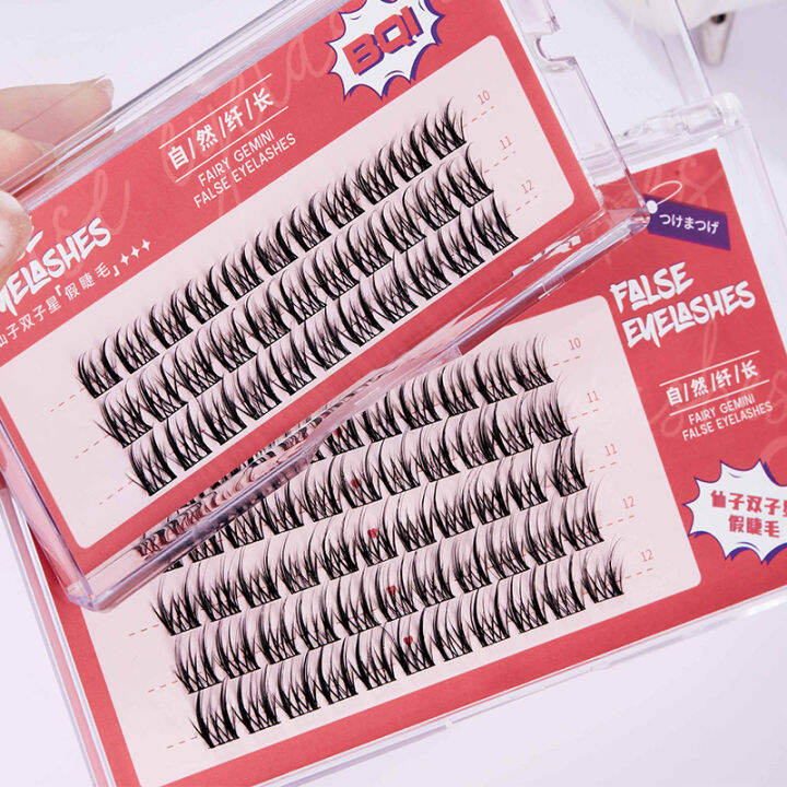 Nature fake Eyelash handmade single Lashes separate eyelashe fishtail ...