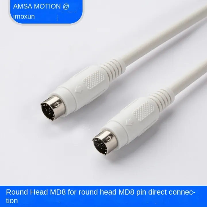 Original 2022 Round Head Md8 Core Pin To Pin Data Cable Mini Din8 Pin Male To Male Cable Direct