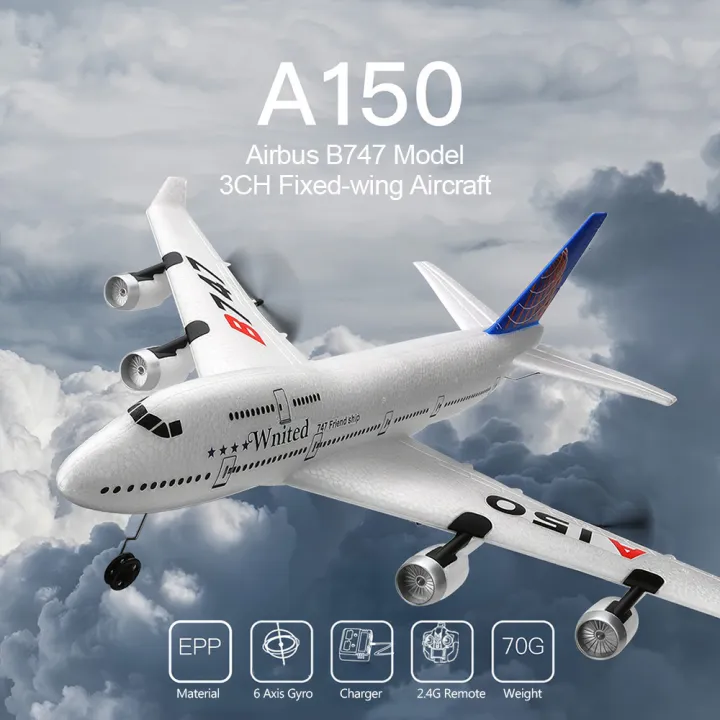 XK A150 Airbus B747 Model Plane RC Fixed-wing EPP 2.4G 3CH Remote ...