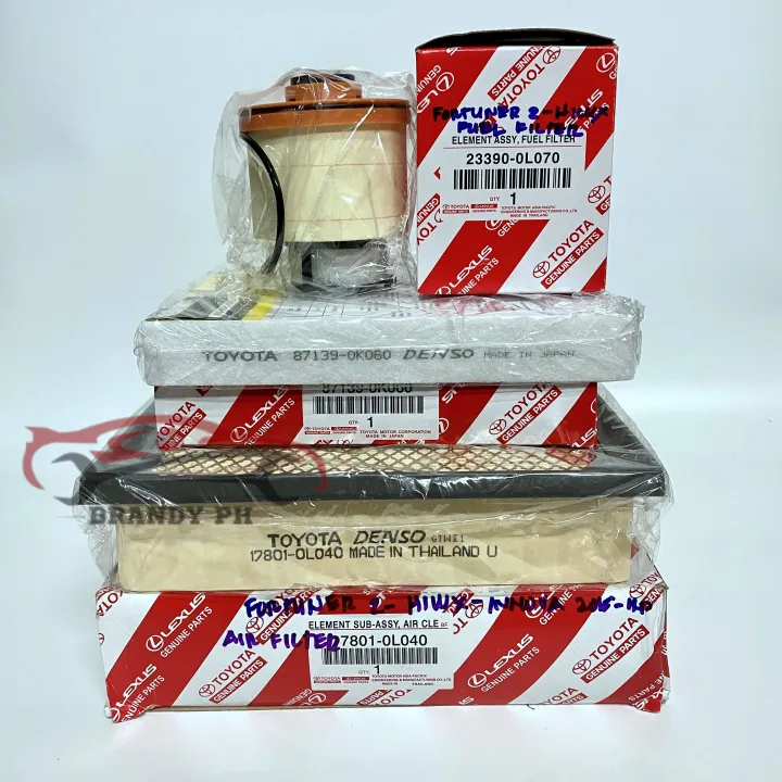 Combo Air Cabin & Fuel Filter TRIO - Toyota Fortuner 2 Innova 2 Hilux ...