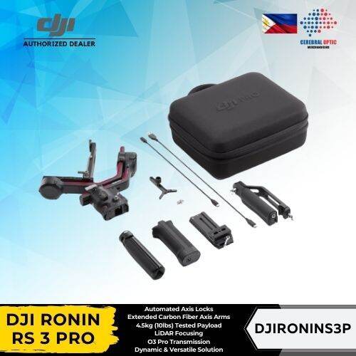 DJI RONIN RS 3 PRO / DJI RONIN RS 3 PRO COMBO, Automated Axis Locks / Extended Carbon Fiber Axis ...
