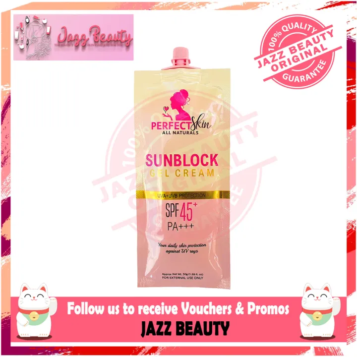 Perfect Skin Sunblock Gel Cream 50g SPF 45++ | Lazada PH