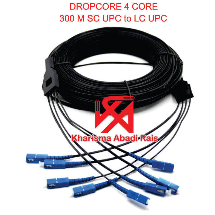 Fiber Optik Dropcore Precon 4 Core Steel Wire SC UPC - LC UPC 300 M ...