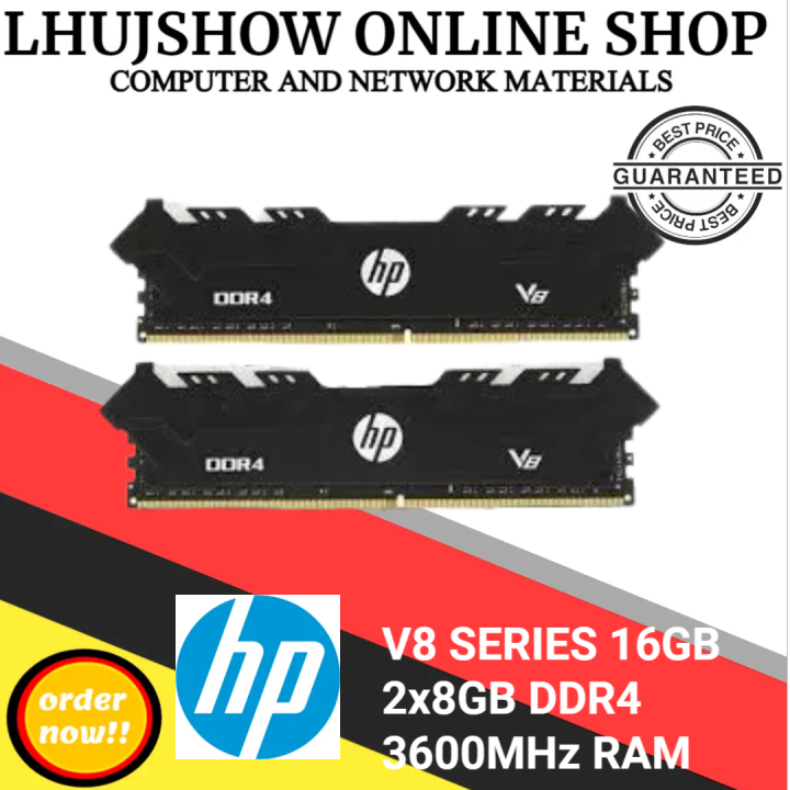 HP V8 RGB 16gb 3600mhz 8gbx2 DDR4 GAMING RAM | Lazada PH