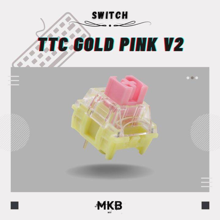 [READY STOCK] TTC Gold Pink v1 & v2 Switches Switch for Mechanical or ...