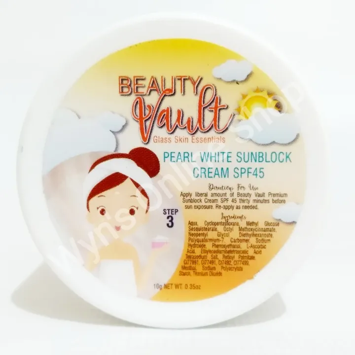 BEAUTY VAULT PEARL WHITE SUNBLOCK CREAM SPF 45 | Lazada PH