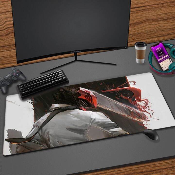 Anime Mousepad Locking Edge XXL Chainsaw Man Mouse Pad Gaming ...