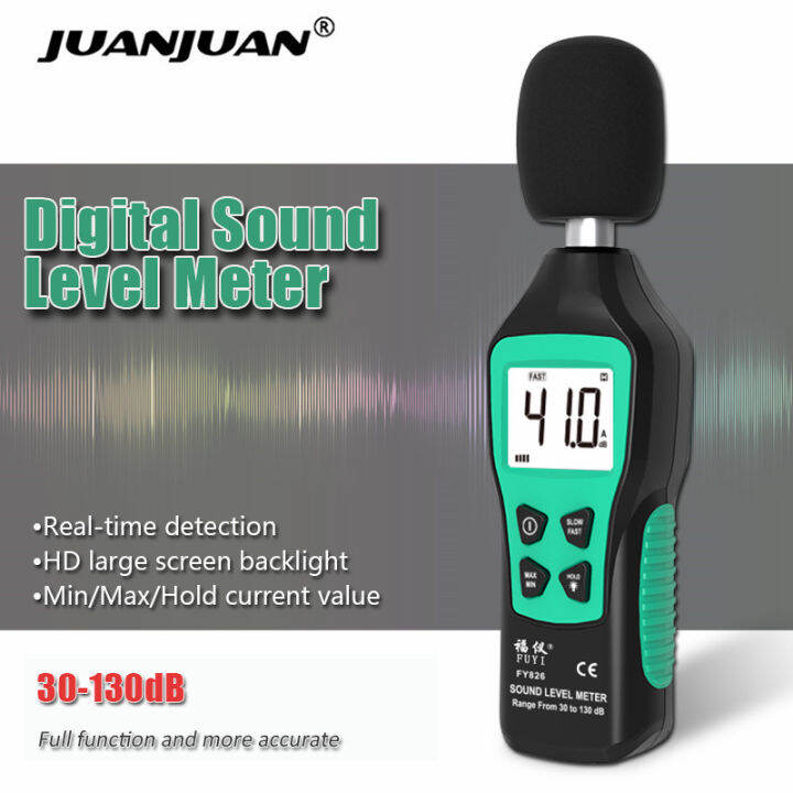 Sound Level Indicator Meter FY826 Decibel Meter 30-130 dB Noise Audio Volume Monitor Measuring ...
