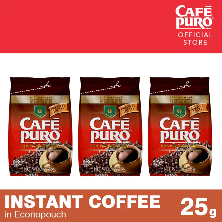 CAFE PURO Instant Coffee 25g Econopack - Pack of 3 | Lazada PH