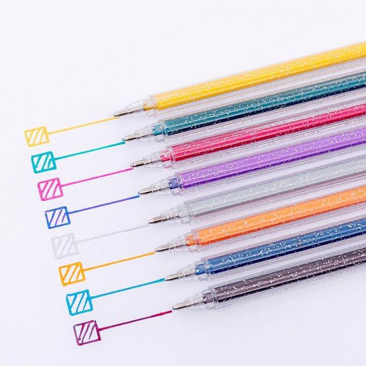 Highlighter Pen Bling Bling Glitter Color Marker Pens Drawing Scrapbook ...