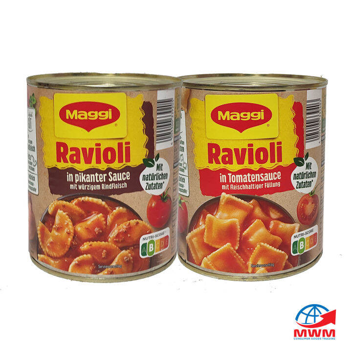 READY MADE MAGGI RAVIOLI IMPORTED MAGGI RAVIOLI IN SPICY SAUCE AND IN ...