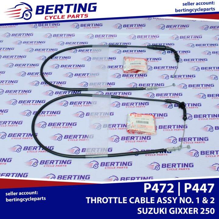 SGP THROTTLE CABLE No.1 and 2 Suzuki Gixxer 250 Genuine 58300-41KA0-000 58300-41KB0-000 | Lazada PH