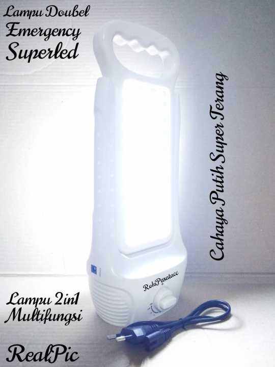 Lampu LED Emergency / Alat Penerangan Darurat Cas Super Terang | Lazada ...