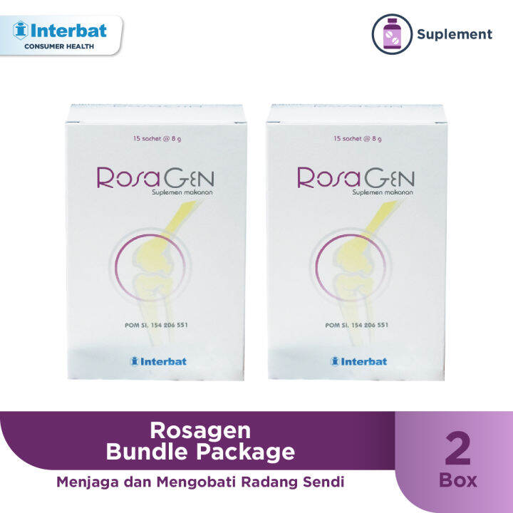 Rosagen Double Bundle Box / 15 Sachet - Suplemen Kesehatan Sendi ...