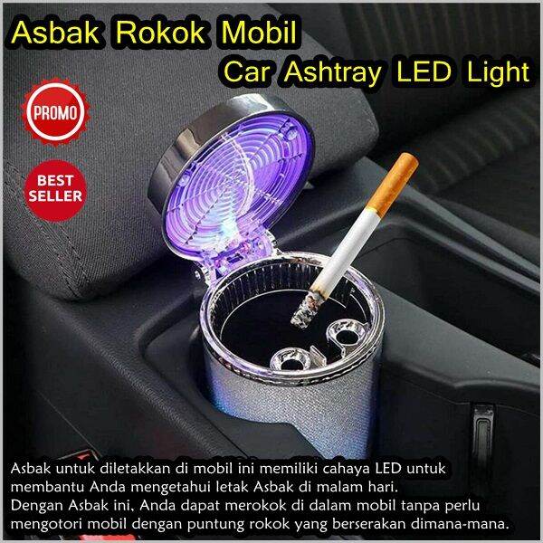 PROMO asbak rokok mobil car ashtray tempat asbak led mobil mitsubishi ...