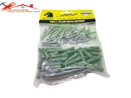 BJA Pengencang Baut Piser Wall Plug + Screw Tembok MASSAKI M6 S6 4 ...