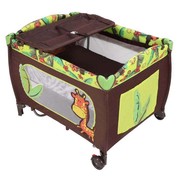 Folding Portable Travel Baby Bed Crib Convertible to Rocker, Playpen ...
