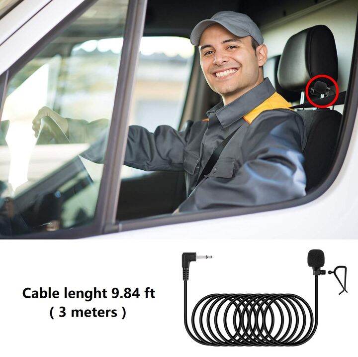 Car Microphone 3.5mm Mic for Vehicle head unit Bluetooth, Stereo, Radio ...