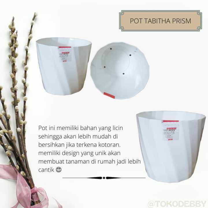 Pot Bunga Tanaman Tabitha PRISM 20 / Pot Prisma 20 | Lazada Indonesia