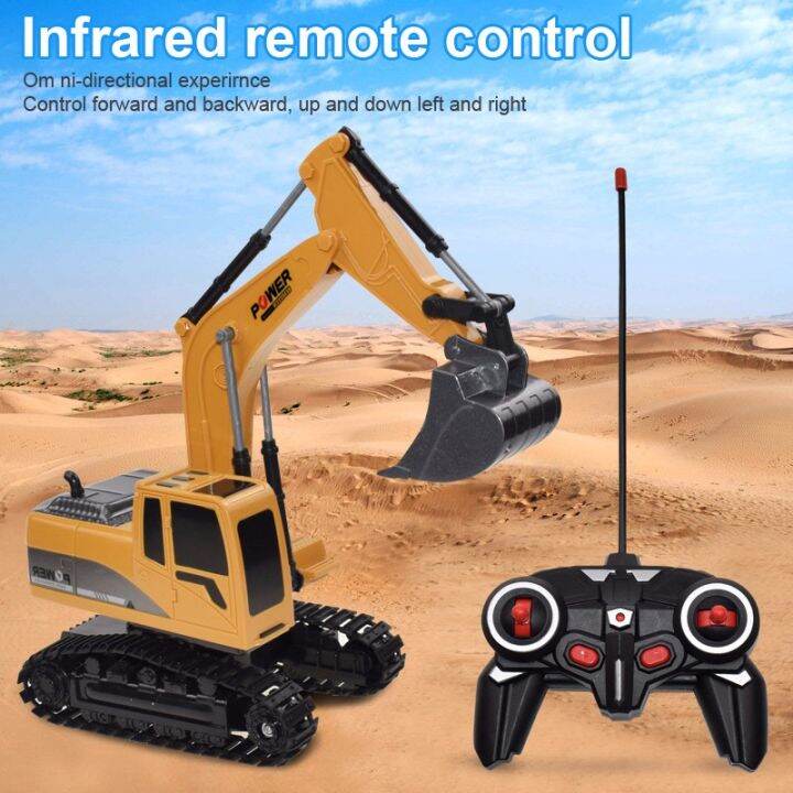 RC Trucks Mini Remote Control Bulldozer 1:24 Alloy Plastic Engineering ...