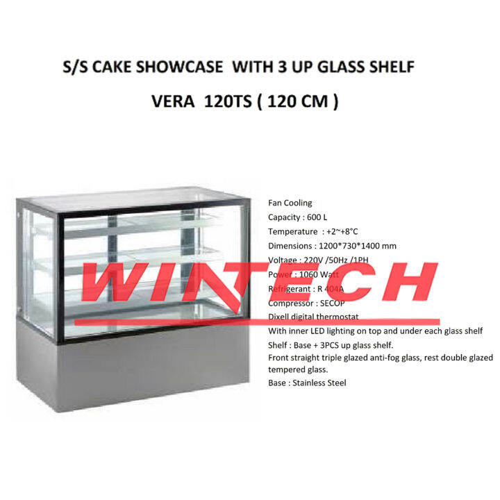 VERA-120TS Rectangular Cake Showcase Showcase Kue Persegi - KHUSUS JABODETABEK | Lazada Indonesia