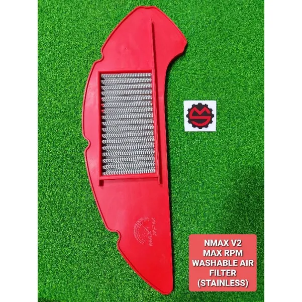 MAX RPM NMAX V2, AEROX V2 washable air filter STAINLESS | Lazada PH