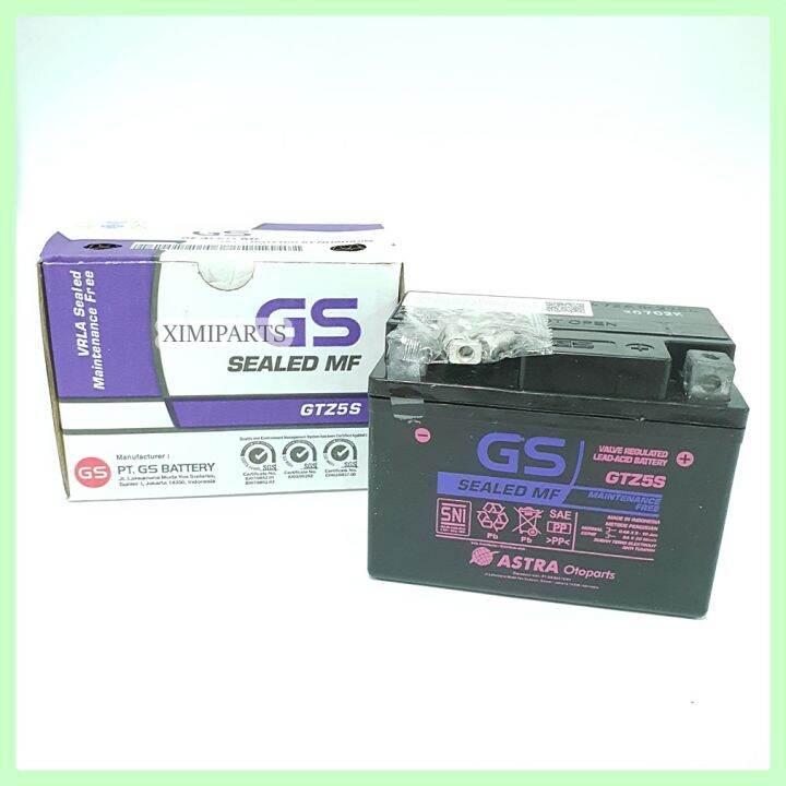 AKI ACCU Kering GS Astra GTZ5S MF Untuk Segala Jenis Motor BEAT MIO VARIO | Lazada Indonesia