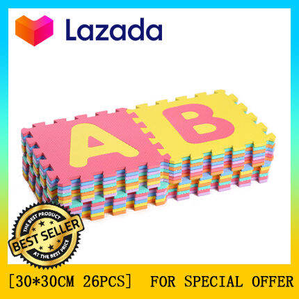 puzzle mat 26pcs baby kids playmat alphabet ABC letter play mat | Lazada PH