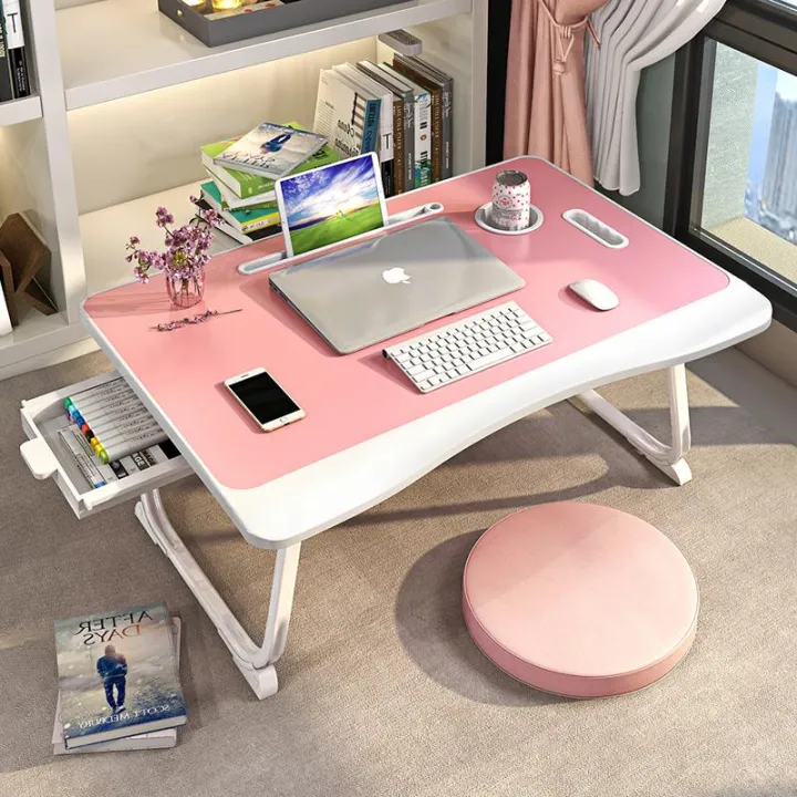 Bed Small Table Dormitory Desk Laptop Table Bedroom Cartoon Table ...