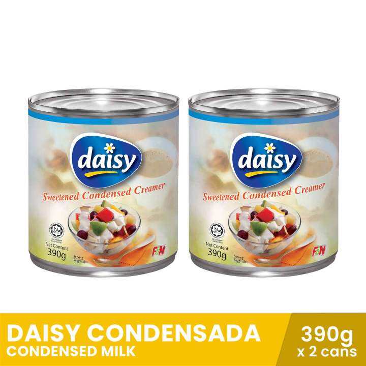 DAISY Condensada Condensed Milk 390g x 2 cans, sweet condensed milk mix ...
