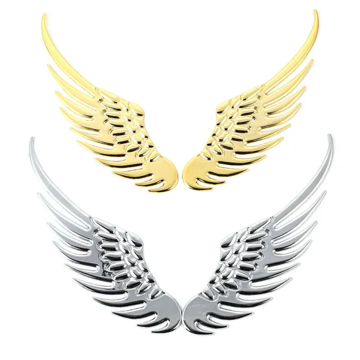 3D Metal Angel Wing Car Stickers Angel Hawk Wings Emblem Badge Decal ...
