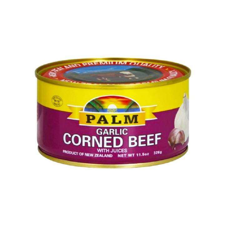 Palm [Garlic] Corned Beef (326g) | Lazada PH