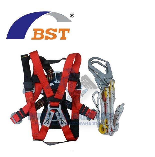 BST Full Body Harness TE6114-1 With Double Rope Lanyard and Absorber ...