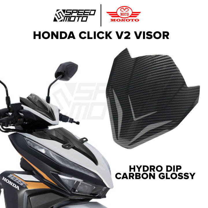 HONDA CLICK V2 GAME CHANGER VISOR CARBON / MATTE BLACK DESIGN FOR HONDA ...