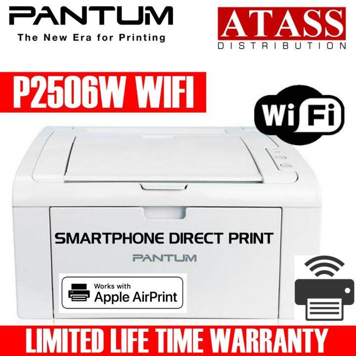 Pantum P2506W Direct WiFi /USB Mono Laser Printer Limited LifeTime Warranty Use PC-216 Toner ...