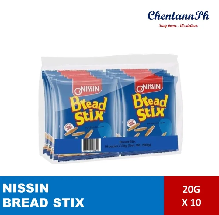 NISSIN Bread Stix Original 20g x 10 pieces | Lazada PH