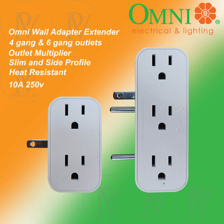 OMNI Wall Adapter & Extender, 4 gang, 6 gang, Slim & Side Profile Space ...