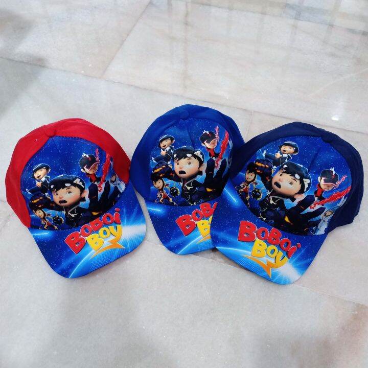 Boboiboy Spiderman cap topi budak umur 6-12tahun lelaki merah hitam ...