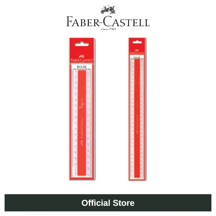 [Faber-Castell] Plastic Ruler 15cm - PB of 1 | Lazada