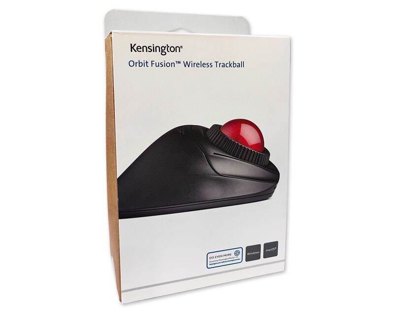 Kensington Fusion Wireless Trackball Mouse 2.4Ghz With Scroll Ring For ...